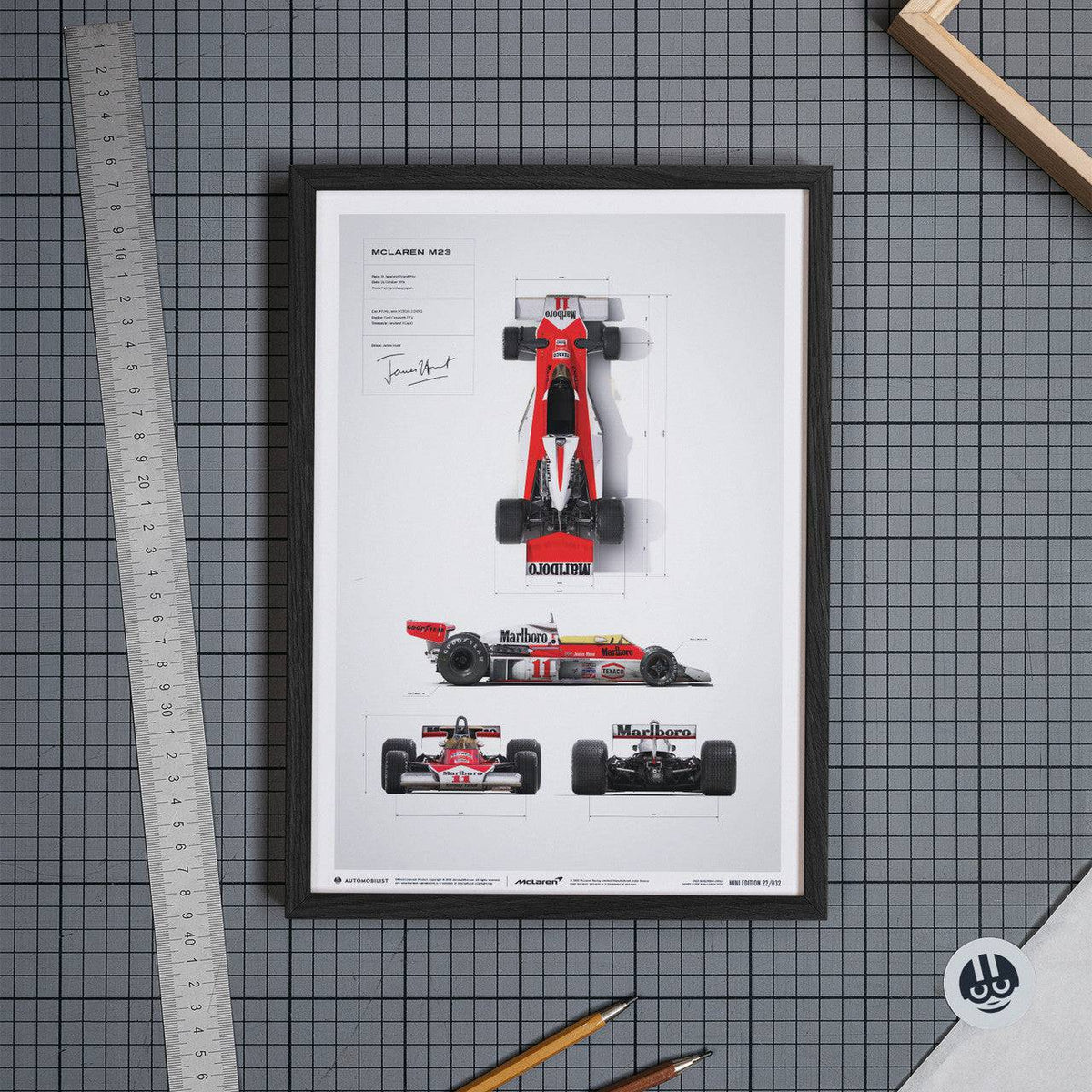 McLaren M23 | 1976 James Hunt Blueprint Japanese GP | McLaren Poster ...