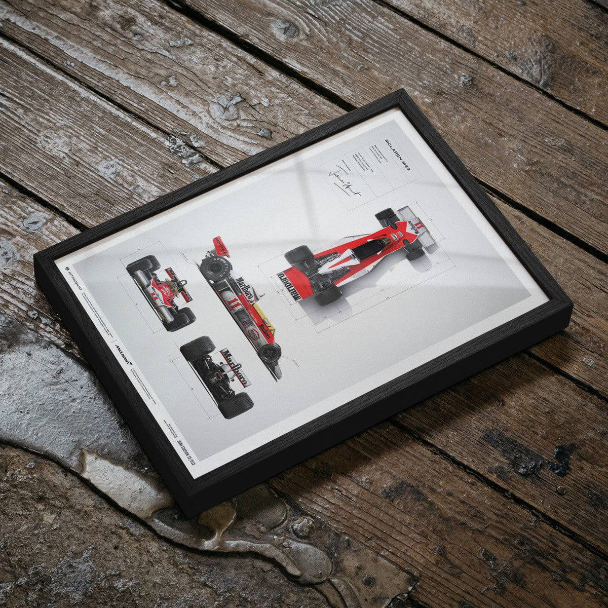 McLaren M23 | 1976 James Hunt Blueprint Japanese GP | McLaren Poster ...