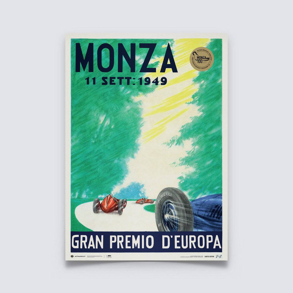 Monza Circuit | 1949 100 Years Anniversary | Monza Poster | Automobilist
