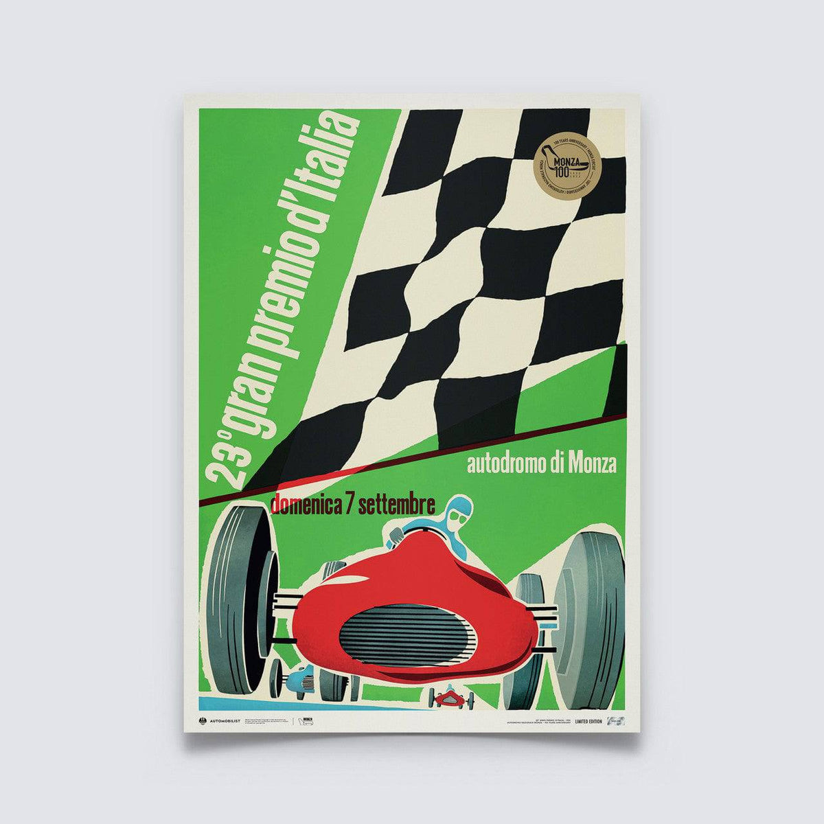 Monza Circuit | 1952 100 Years Anniversary | Monza Poster | Automobilist
