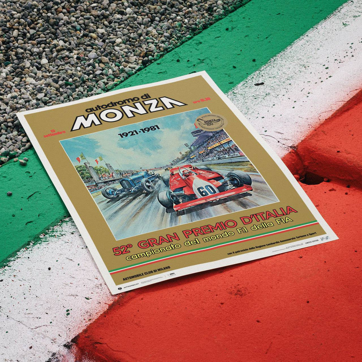 Monza Circuit | 1981 100 Years Anniversary | Monza Poster | Automobilist