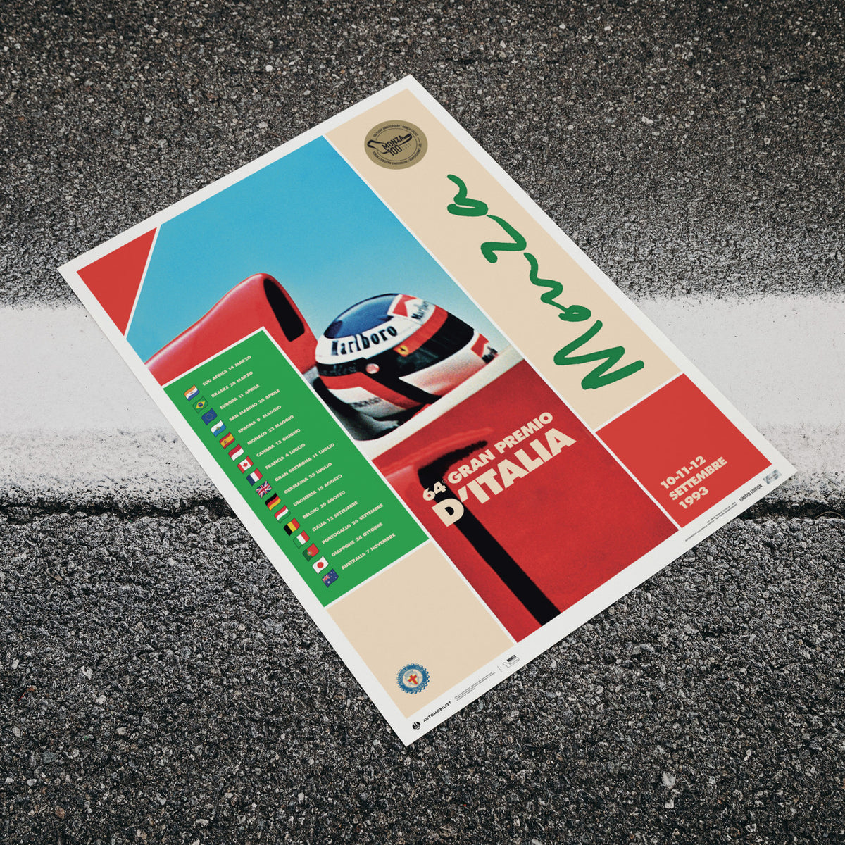 Monza Circuit | 1993 100 Years Anniversary | Monza Poster | Automobilist