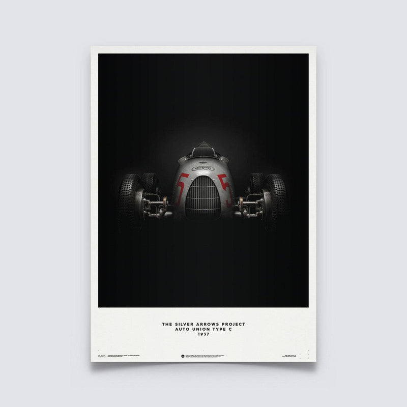 Auto Union Type C | 1937 Silver | Auto Union Poster | Automobilist