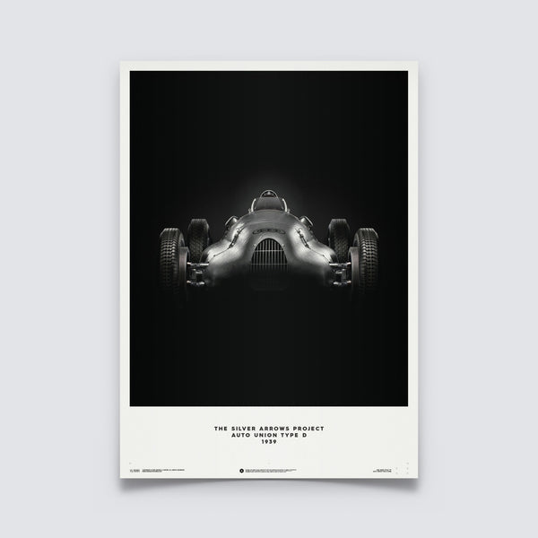 Auto Union Type D | 1939 Silver | Auto Union Poster | Automobilist