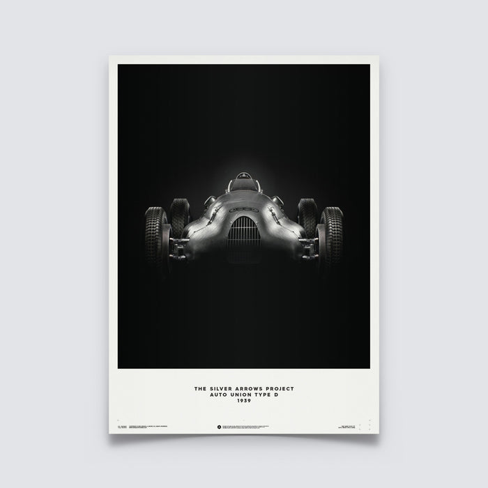 Auto Union Type D | 1939 Silver | Auto Union Poster | Automobilist