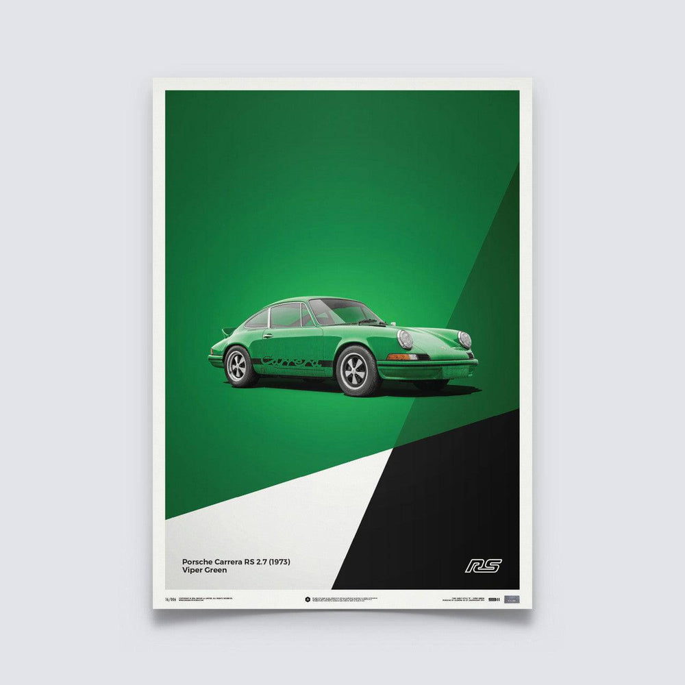Porsche 911 RS | 1973 Green | Porsche Poster | Automobilist
