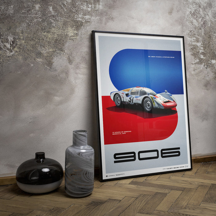 Porsche 906 | 1970 12 Hours of Sebring | Porsche Poster | Automobilist