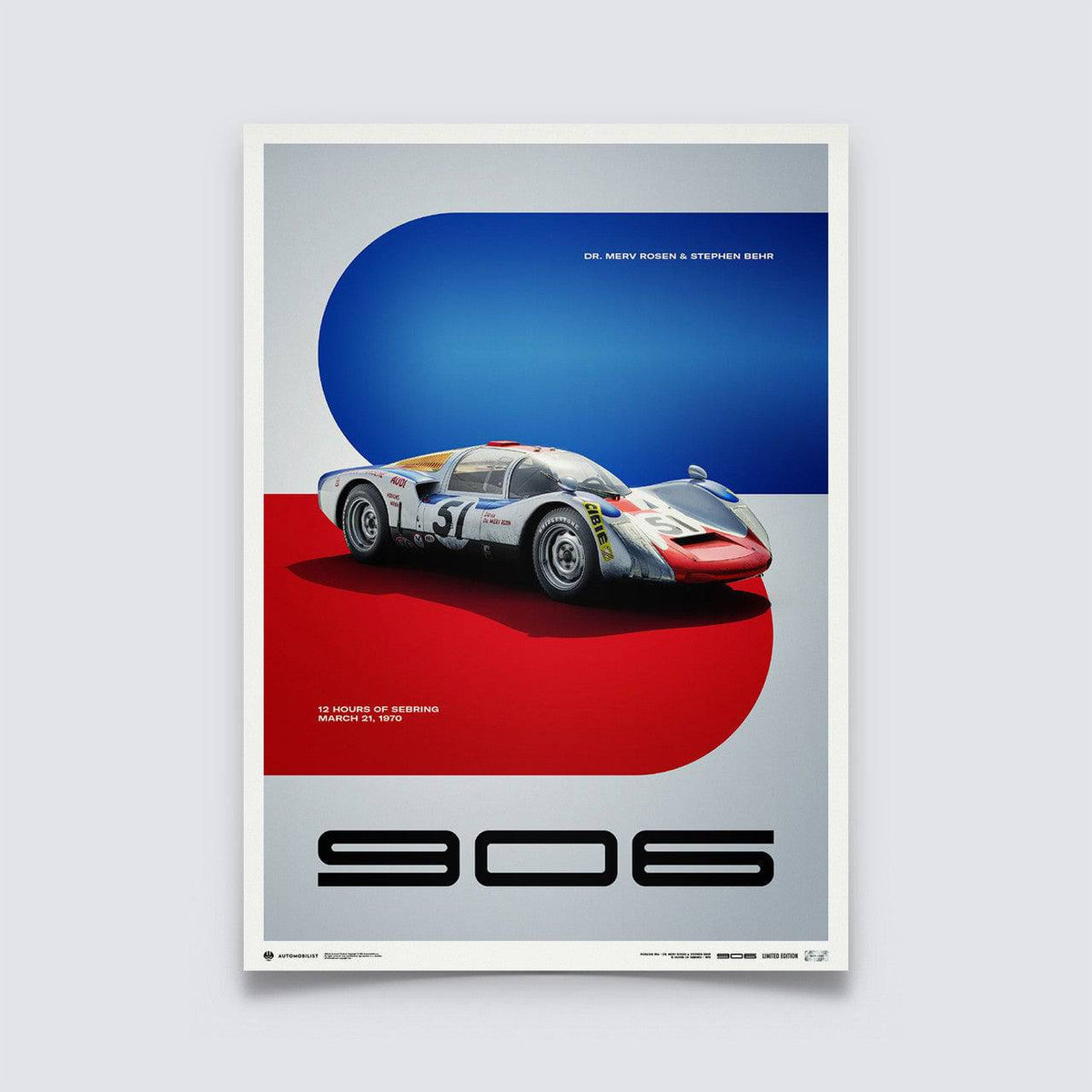 Porsche 906 | 1970 12 Hours of Sebring | Porsche Poster | Automobilist