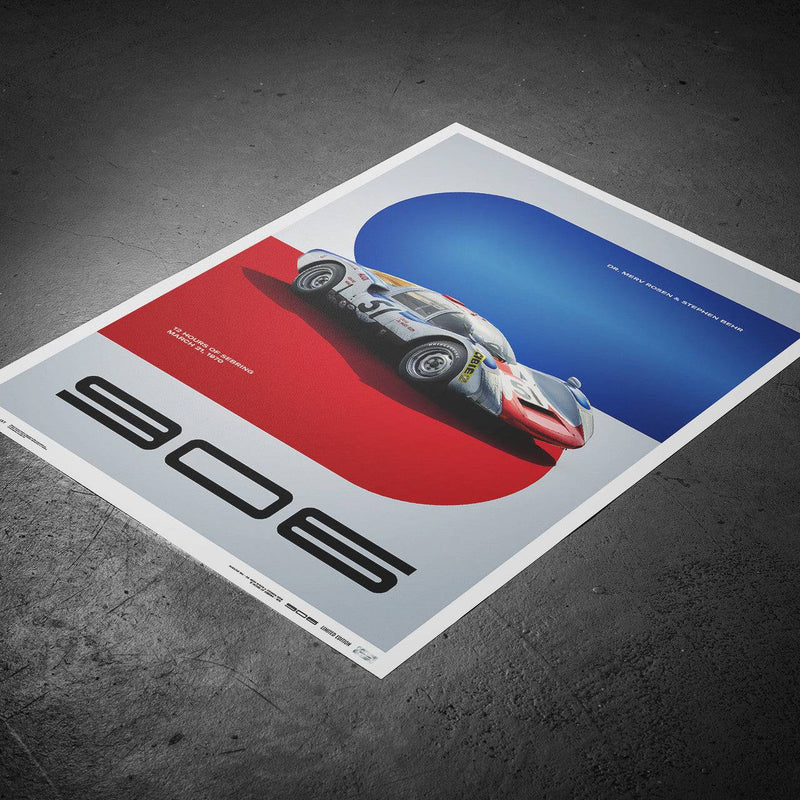 Porsche 906 | 1970 12 Hours of Sebring | Porsche Poster | Automobilist