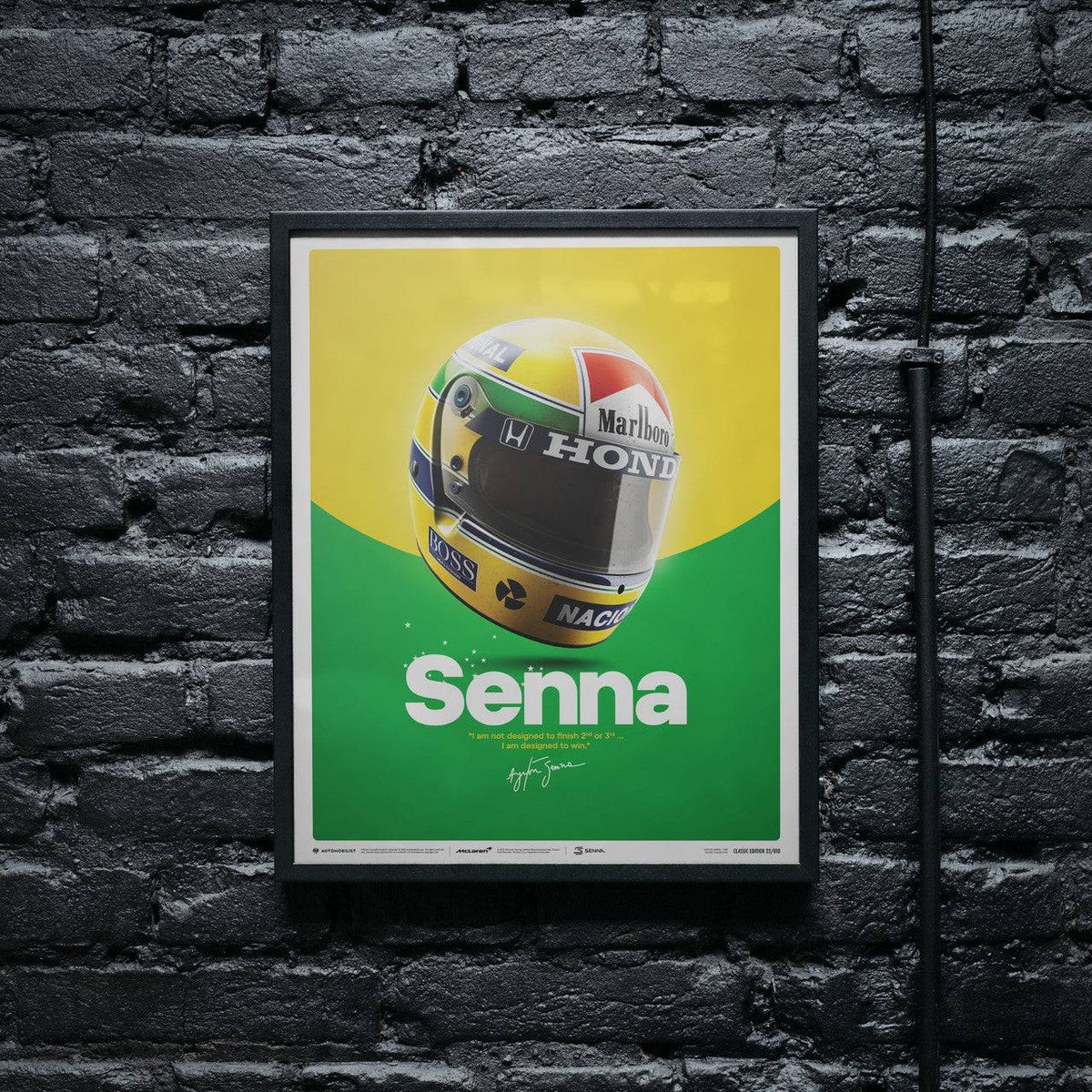 Ayrton Senna | 1988 Helmet 35th Anniversary | McLaren MP4/4 Poster | Automobilist