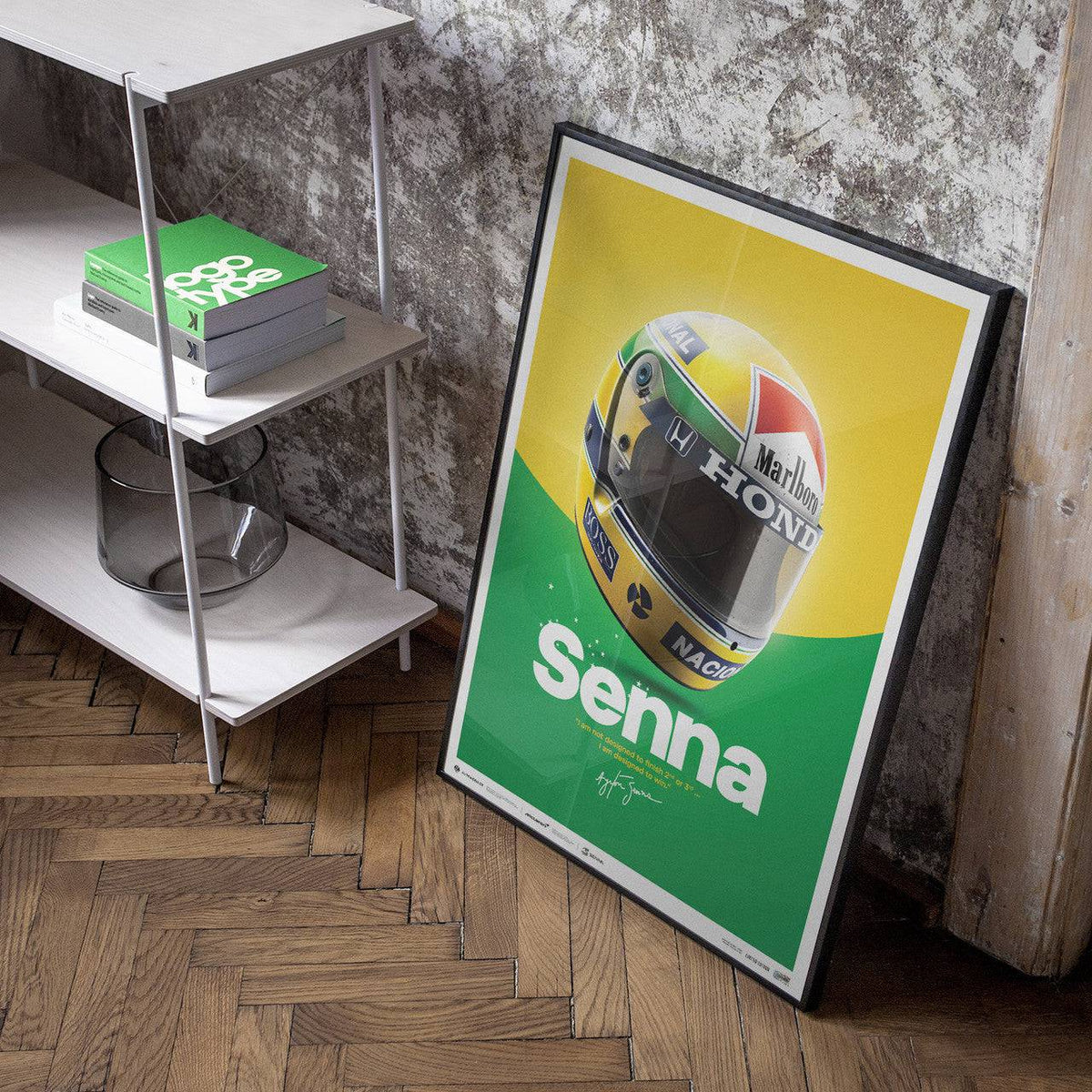 Ayrton Senna | 1988 Helmet 35th Anniversary | McLaren MP4/4 Poster ...