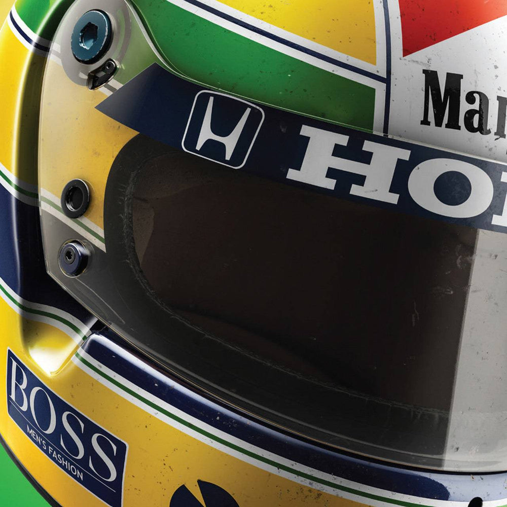 Ayrton Senna | 1988 Helmet 35th Anniversary | McLaren MP4/4 Poster ...