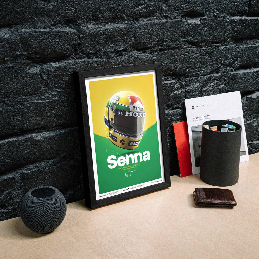 Ayrton Senna | 1988 Helmet 35th Anniversary | McLaren MP4/4 Poster ...