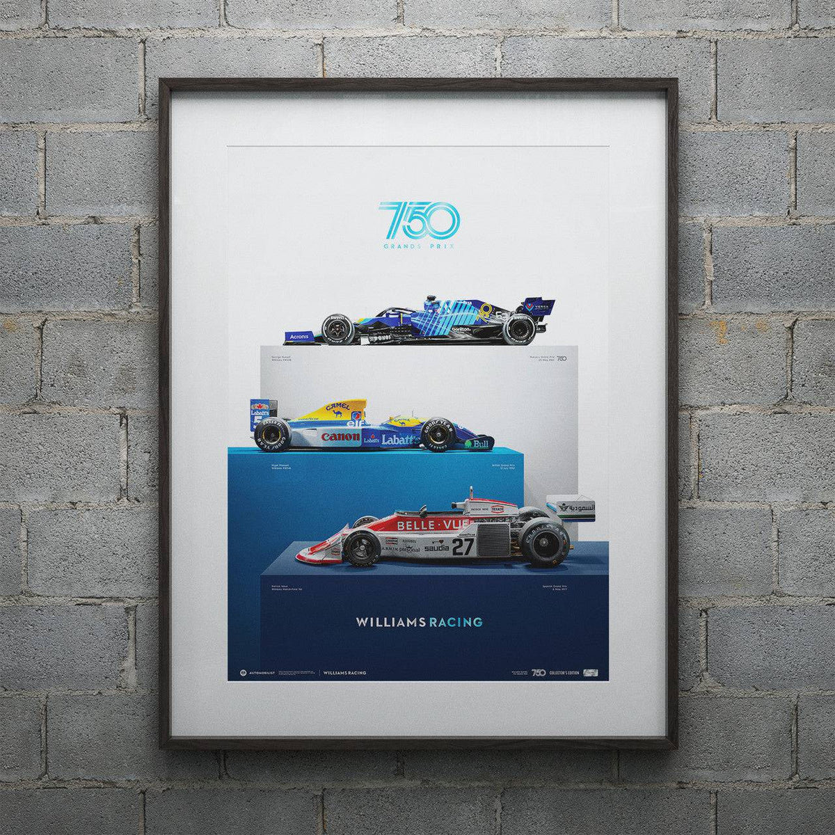 Williams Racing | 750 Grands Prix | Collector’s Edition Williams Poster ...